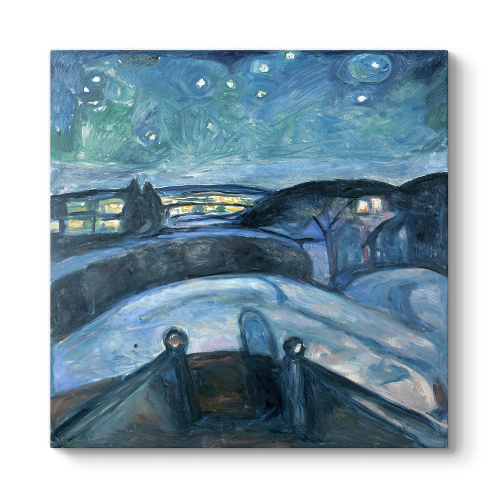 Edvard Munch - Starry Night Tablosu - TabloShop