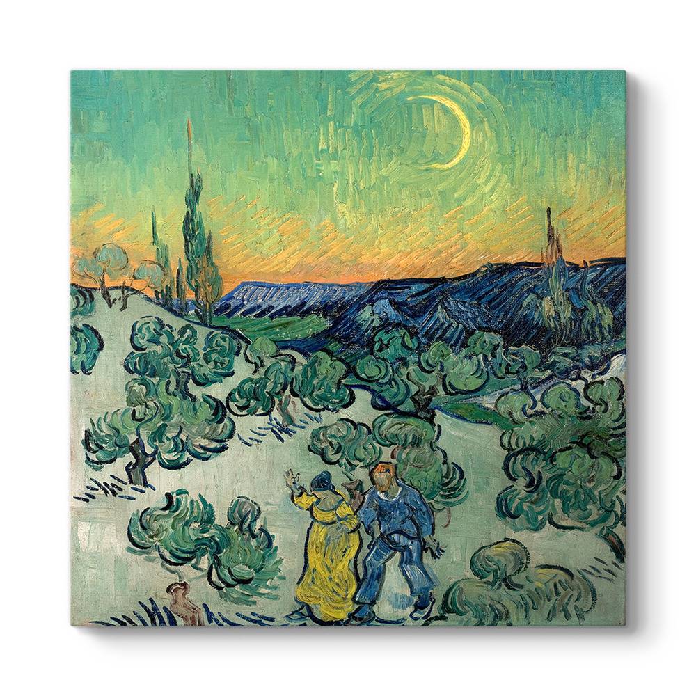 Vincent Van Gogh - Alacakaranlıkta Yürüyüş Tablosu - TabloShop